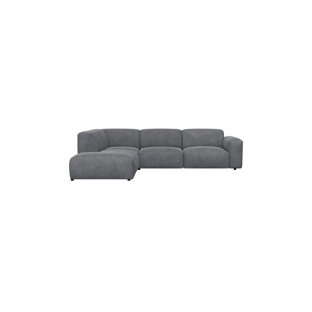 Ecksofa Lucera Designer Polstermöbel in Stoff Grau – Sitzdesign