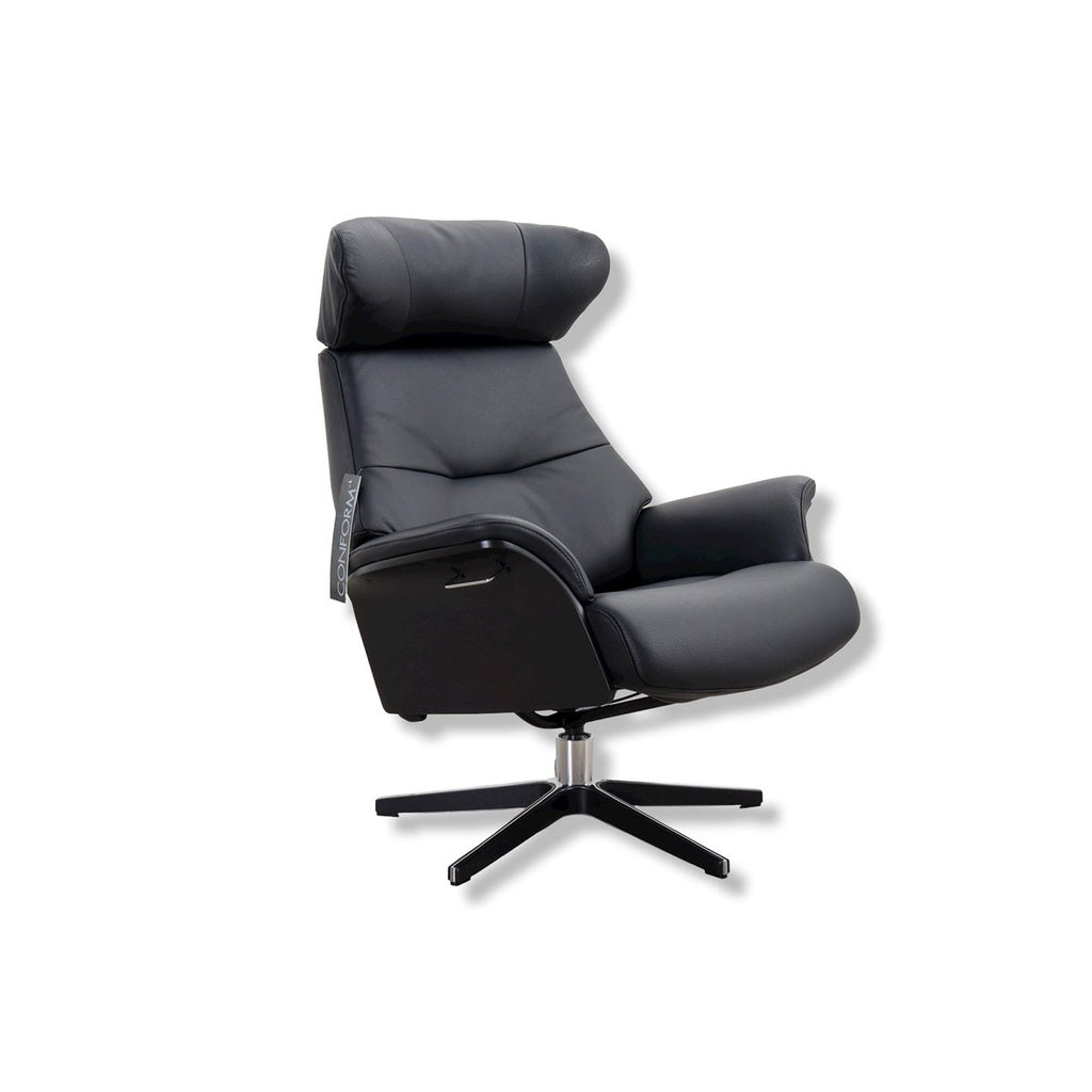 Fernsehsessel Air Leder schwarz klassisches Design – Sitzdesign